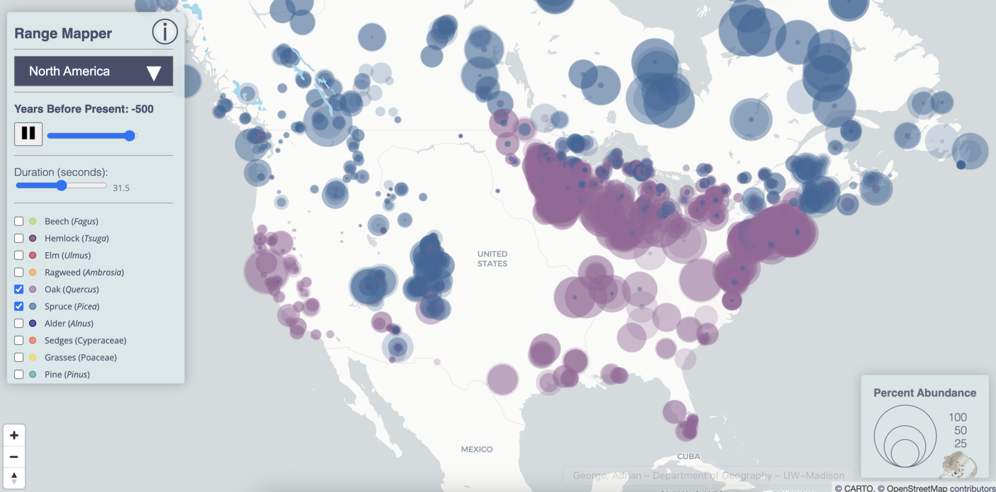Visualizing Historic Vegetation with Range Mapper - MadGeogNews